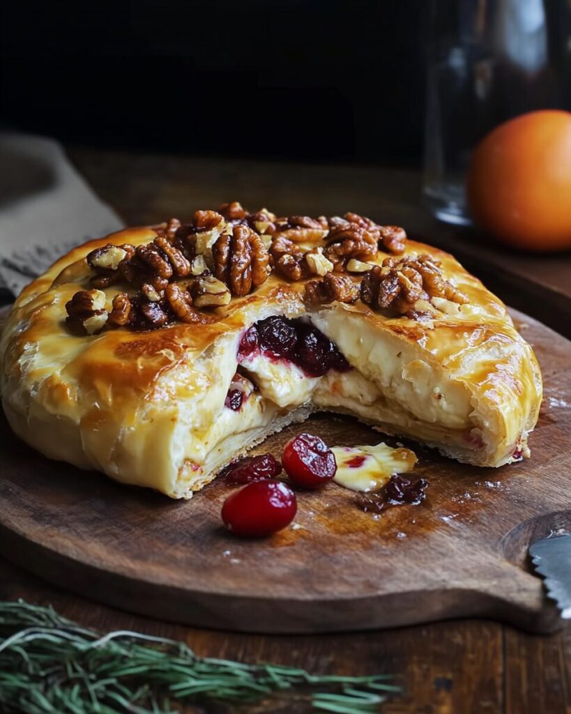 Baked Brie with Cranberries and Walnuts – knedir Recipes