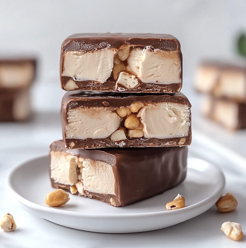 Snickers Ice Cream Bars - knedir Recipes