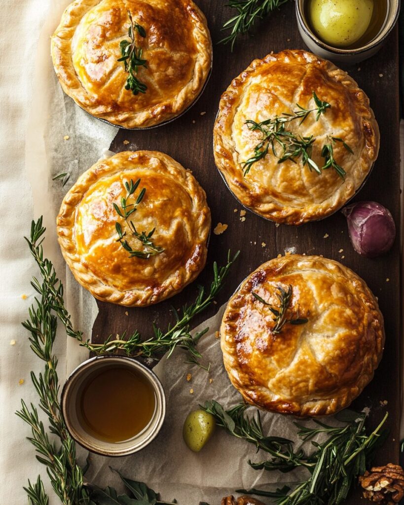 Buttery, Flaky Mini Lamb Pies with Rosemary - knedir Recipes