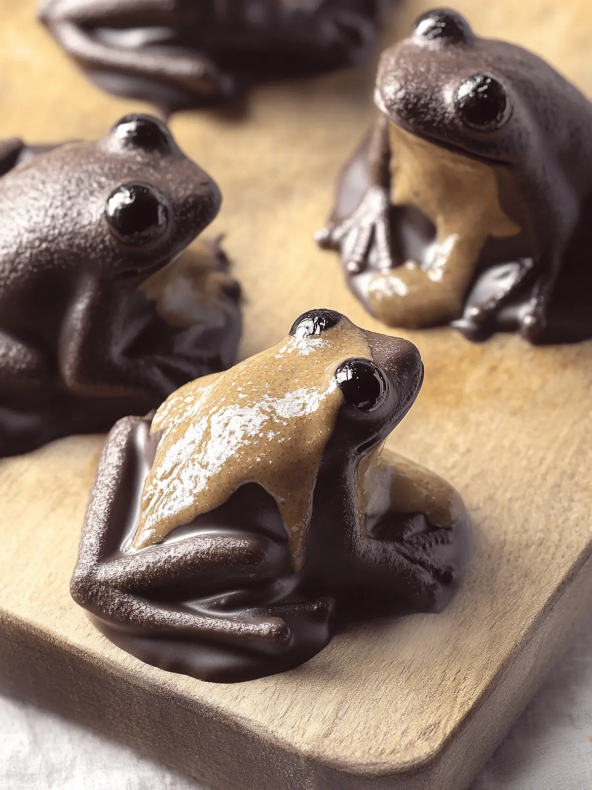 Irresistible No-Bake Chocolate Frogs with Creamy Peanut Butter