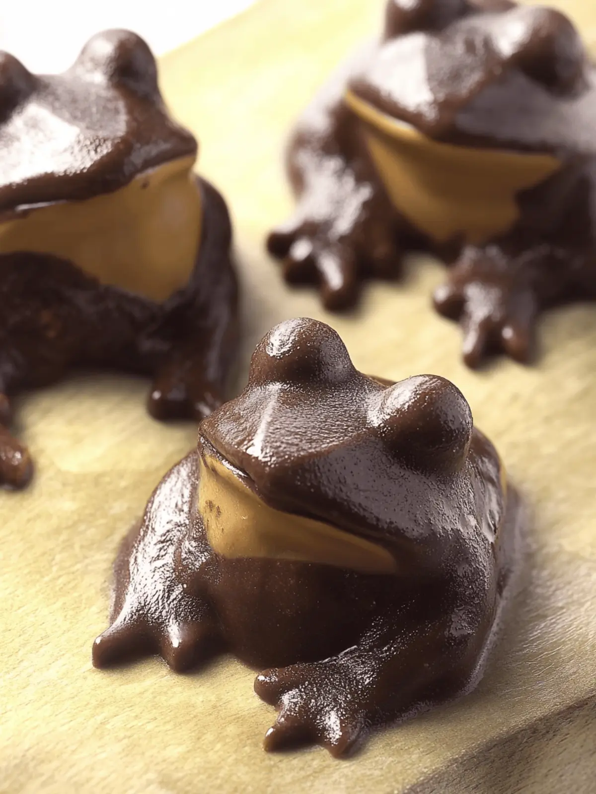Delicious No-Bake Chocolate Frogs with Creamy Peanut Butter Filling ...
